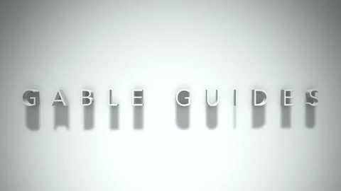 gable guides 3D title animation white te... | Stock Video | Pond5