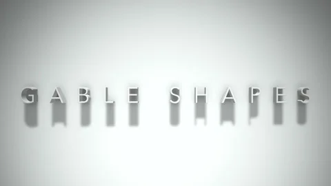 gable shapes 3D title animation white te... | Stock Video | Pond5