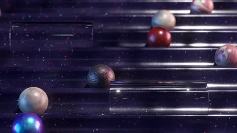 Galactic 3D animation of planets and gla... | Stock Video | Pond5