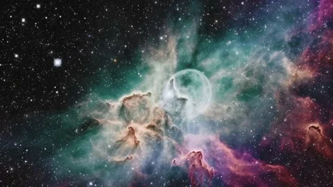 Galactic Wonders of Deep Space Satellite... | Stock Video | Pond5