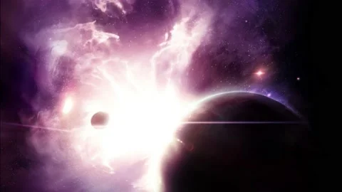 Galaxy Big Bang explosion in space 4K an... | Stock Video | Pond5