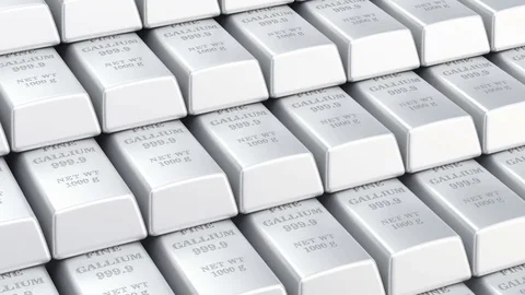 Gallium ingots background, animation. 3D... | Stock Video | Pond5