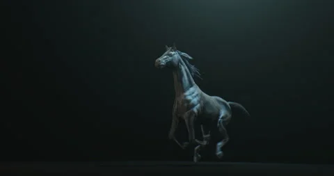 Galloping stallion seamless cyclic loop ... | Stock Video | Pond5