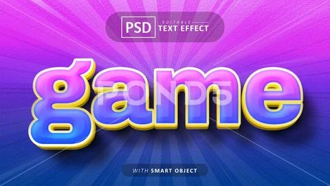 Game cartoon style text effect ~ PSD Template #220169032