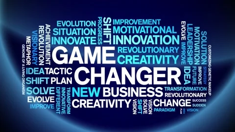 Game Changer animated word cloud,animati... | Stock Video | Pond5