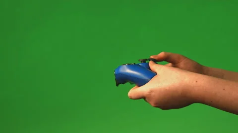 Game controller being used on green scre... | Stock Video | Pond5