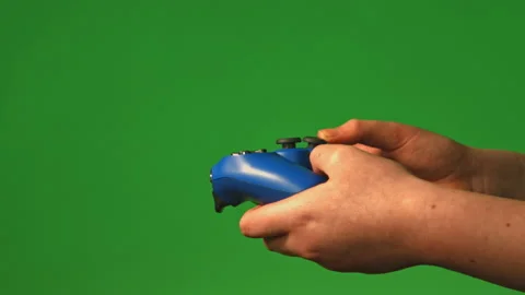 Game controller being used on green scre... | Stock Video | Pond5