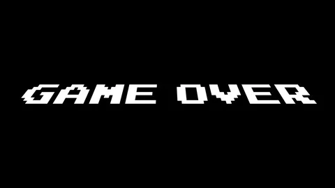 Game Over - 3D Retro reveal Arcade end g... | Stock Video | Pond5
