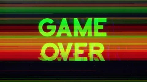 game over computer game arcade gaming re... | Stock Video | Pond5