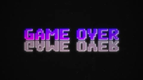 Game over message for old school vintage... | Stock Video | Pond5