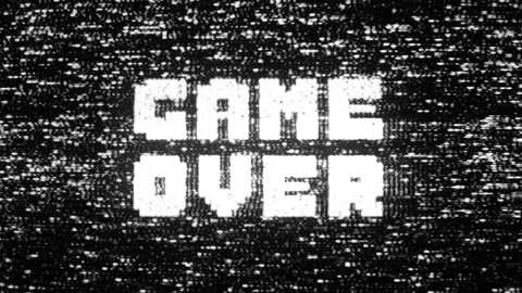 Game Over Text VHS Overlay Analogue Digi... | Stock Video | Pond5