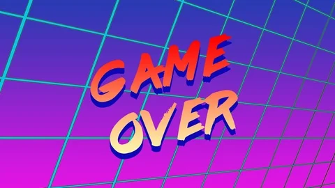 GAME OVER Title Animated Retro Futuristi... | Stock Video | Pond5