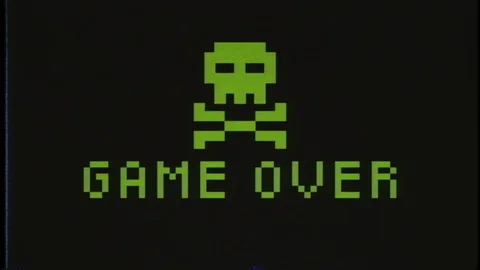 Game Over Vintage Retro Game Animation 8... | Stock Video | Pond5