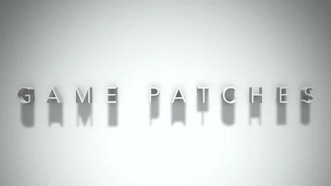 game patches 3D title animation white te... | Stock Video | Pond5