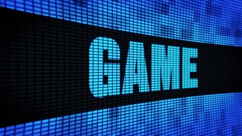 Game Side Text Scrolling LED Wall Pannel... | Stock Video | Pond5