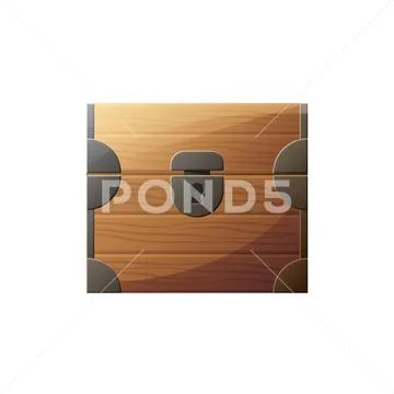 Game UI asset. Gaming user interface chest icon. vector illustration ...
