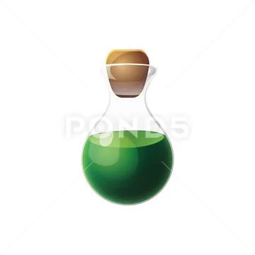 Game UI asset. Gaming user interface potion bottle icon. vector ...