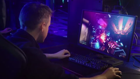 Gamer destroys the boss character to com... | Stock Video | Pond5