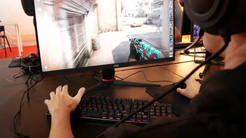 Gamer Hands Typing On Computer Keyboard | Stock Video | Pond5