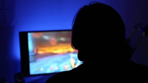 Gamer playing a PC game | Stock Video | Pond5