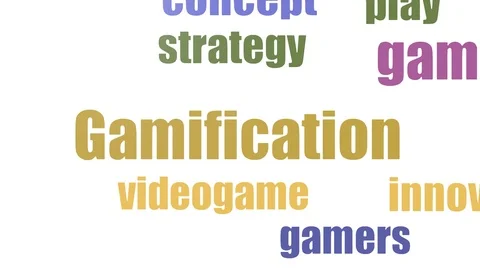 Gamification Word Cloud Animated On Whit... | Stock Video | Pond5