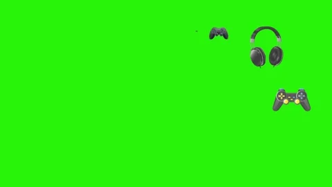 Gaming gagets animation, chroma key grap... | Stock Video | Pond5