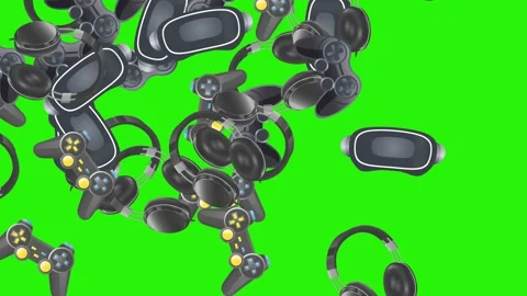 Gaming gagets animation, chroma key grap... | Stock Video | Pond5