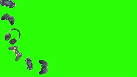 Gaming gagets animation, chroma key grap... | Stock Video | Pond5