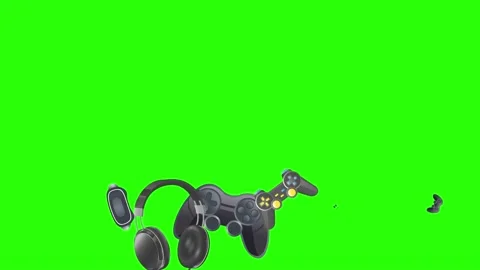 Gaming gagets animation, chroma key grap... | Stock Video | Pond5