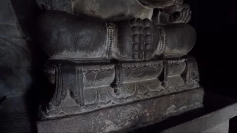 Ganesha Statue inside Shiva Temple, Pram... | Stock Video | Pond5