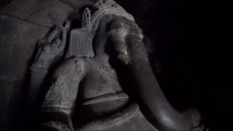 Ganesha Statue inside Shiva Temple, Pram... | Stock Video | Pond5