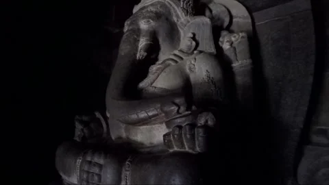 Ganesha Statue inside Shiva Temple, Pram... | Stock Video | Pond5