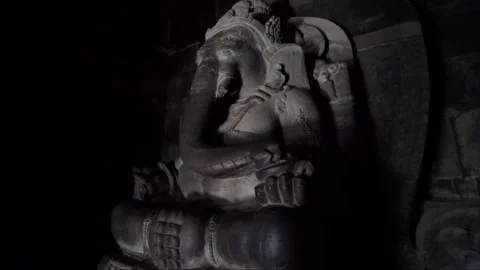 Ganesha Statue inside Shiva Temple, Pram... | Stock Video | Pond5