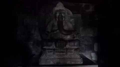 Ganesha Statue inside Shiva Temple, Pram... | Stock Video | Pond5