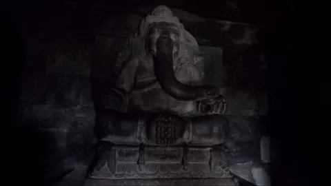 Ganesha Statue inside Shiva Temple, Pram... | Stock Video | Pond5