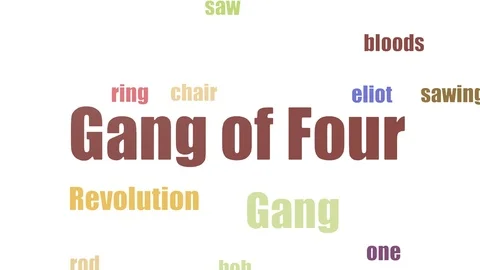 Gang Of Four Word Cloud Animated Isolate... | Stock Video | Pond5