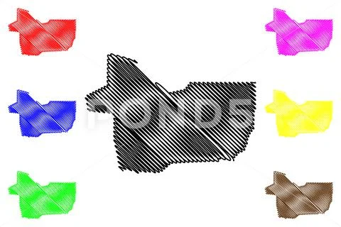 Gao Region (Regions of Mali, Republic of Mali) map vector illustration ...