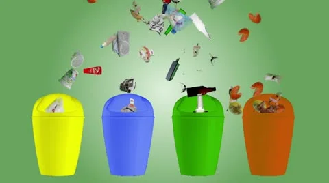 Garbage Segregation and Recycling - Anim... | Stock Video | Pond5