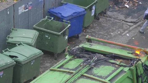 City Garbage Truck Stock Video Footage | Royalty Free City Garbage ...