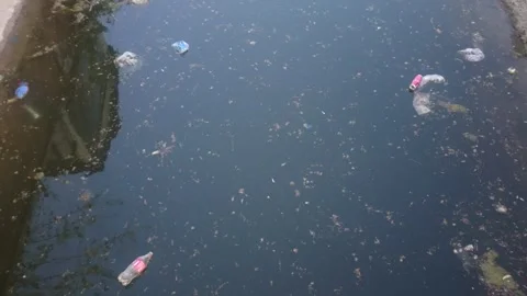 Garbage In Water. Improper Waste Managem... | Stock Video | Pond5