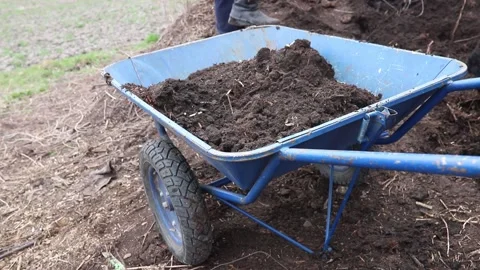 Garden Wheelbarrow With Fresh Compost L Stock Video Pond5