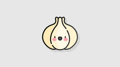 Garlic icon animation alpha | Stock Video | Pond5