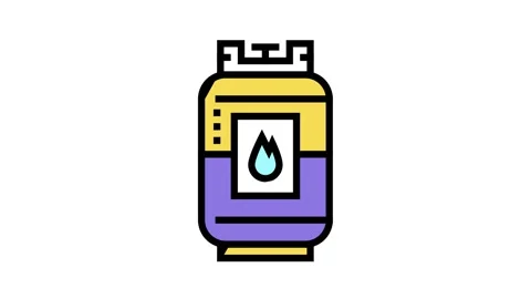 gas barrel color icon animation | Stock Video | Pond5
