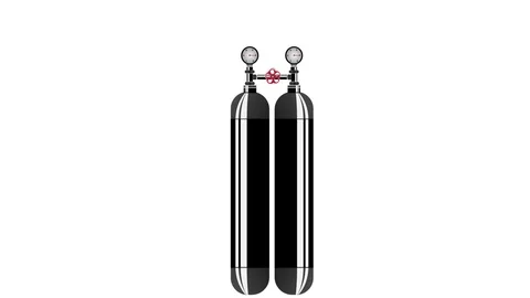 Gas bottle animation. Gas cylinder. Cart... | Stock Video | Pond5