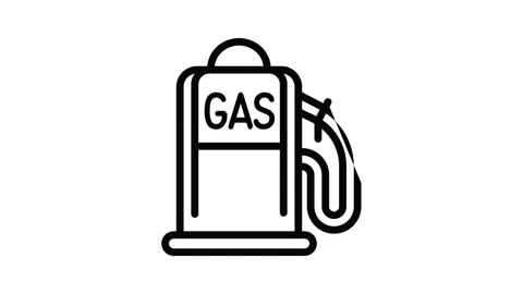 Gas fill station icon animation | Stock Video | Pond5