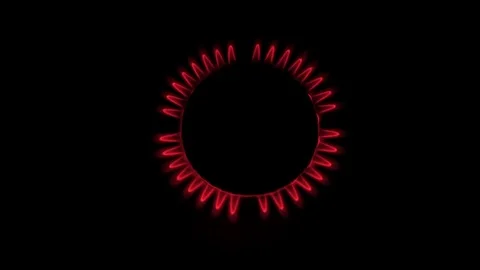 Gas flame torch of red color top view is... | Stock Video | Pond5