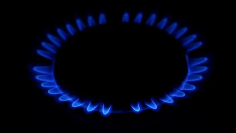 Gas flame torch top view isolated on bla... | Stock Video | Pond5