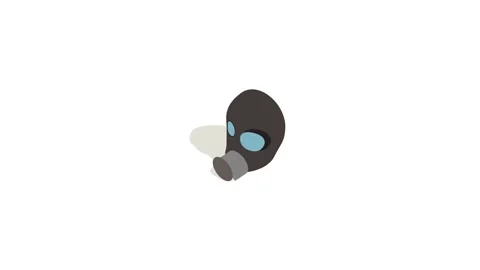 Gas mask icon animation | Stock Video | Pond5
