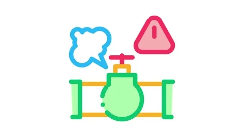 gas pipe break Icon Animation | Stock Video | Pond5