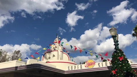 Gas Station flags at Hollywood Studios D... | Stock Video | Pond5